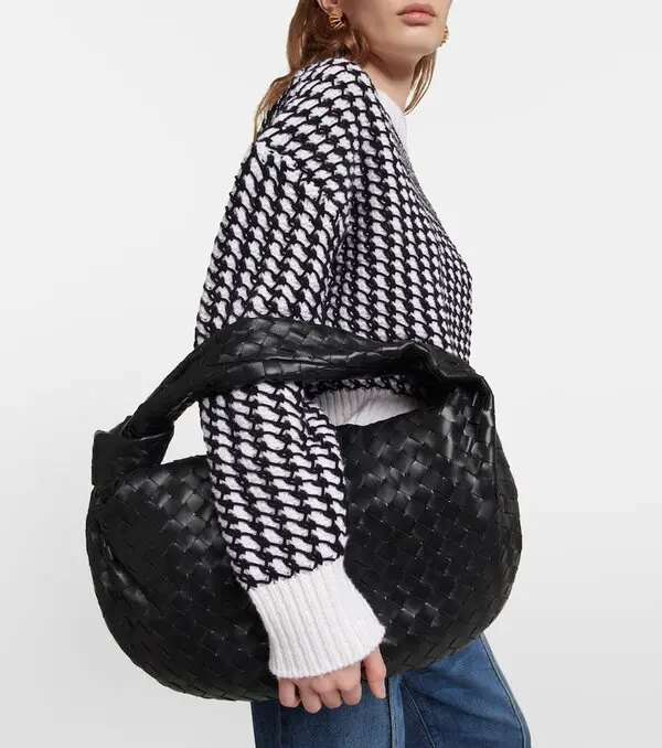 Bottega Veneta Jodie Intrecciato Leather Tote - Black