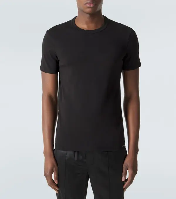 TOM FORD Cotton Crewneck T-shirt - Black