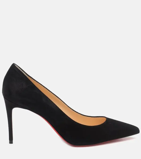 CHRISTIAN LOUBOUTIN Kate 85 Suede Pumps - Black