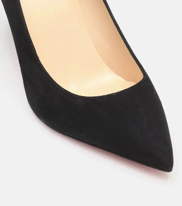 CHRISTIAN LOUBOUTIN Kate 85 Suede Pumps - Black