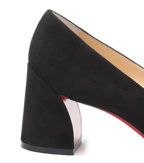 CHRISTIAN LOUBOUTIN Miss Sab 55 Suede Pumps