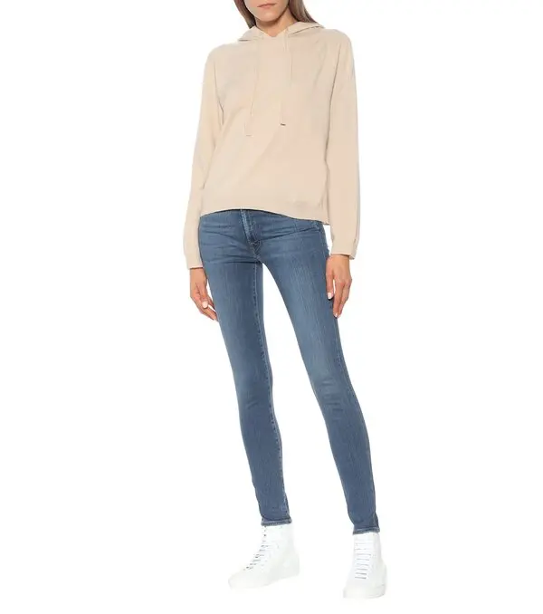 7 For All Mankind Slim Illusion Luxe High-rise Skinny Jeans - Blue