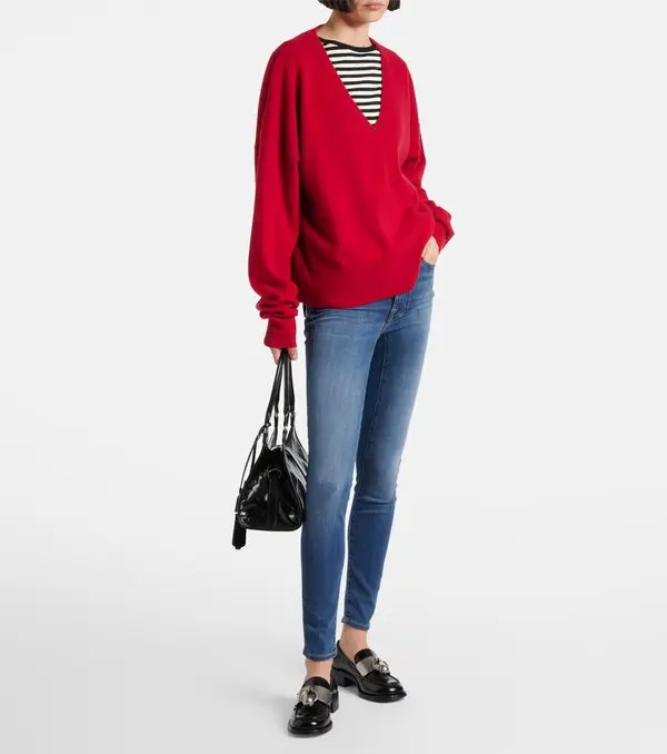 7 For All Mankind Slim Illusion Luxe High-rise Skinny Jeans - Blue