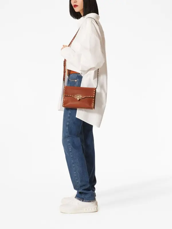 Valentino Garavani Rockstud Crossbody Bag - Brown