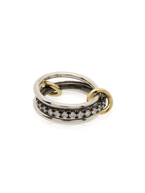 SPINELLI KILCOLLIN Petunia Stacked Diamond Ring - Silver