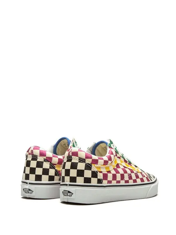 VANS Old Skool Glitter Check Sneakers - Pink