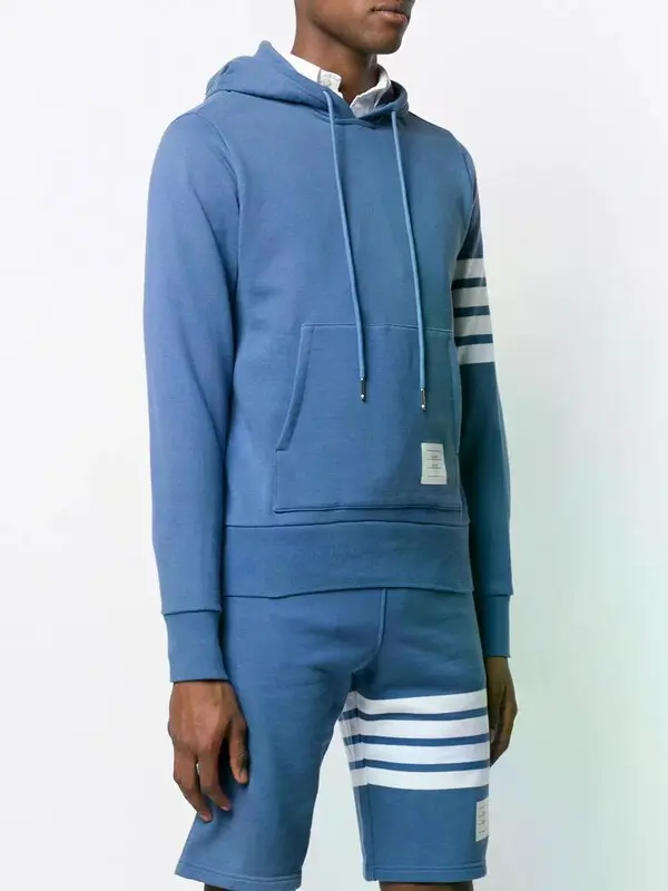 Thom Browne 4-bar Stripe Logo-patch Hoodie