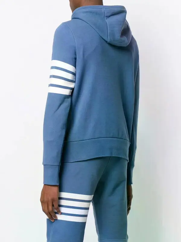 Thom Browne 4-bar Stripe Logo-patch Hoodie