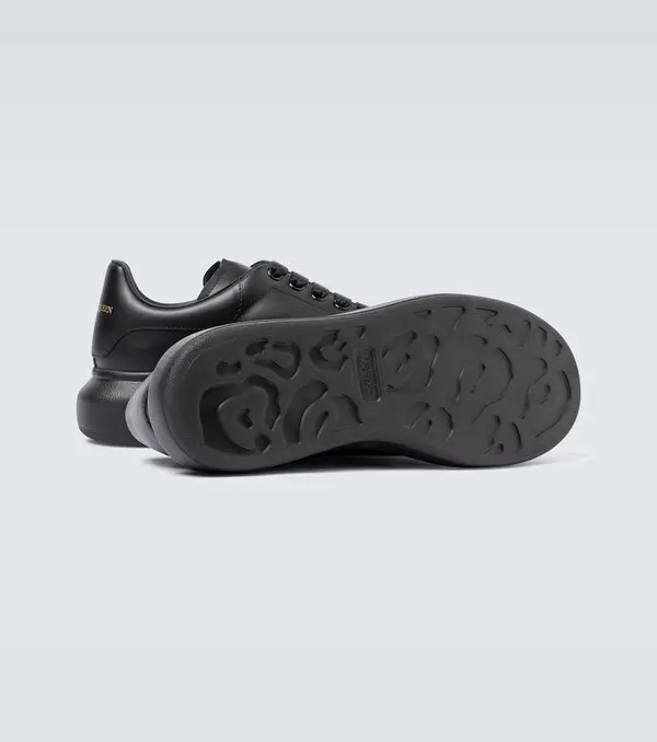 Alexander McQueen Oversized Leather Sneakers - Black