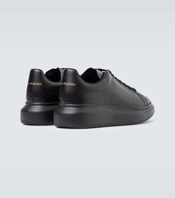 Alexander McQueen Oversized Leather Sneakers - Black