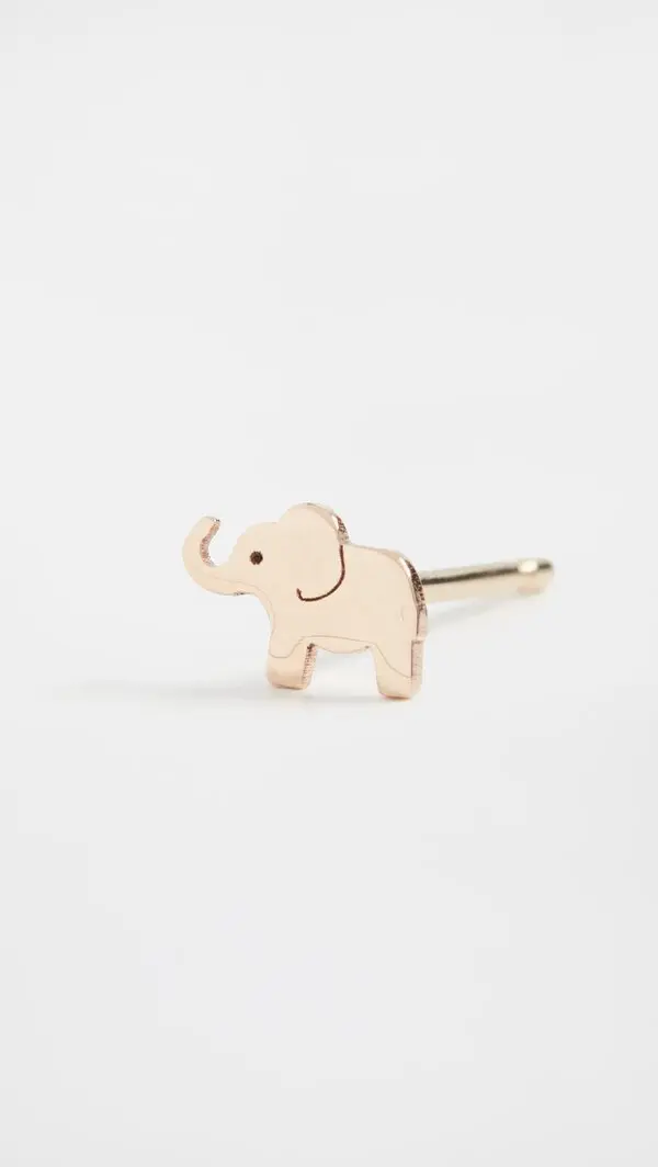 Zoe Chicco 14k Gold Itty Bitty Elephant Stud