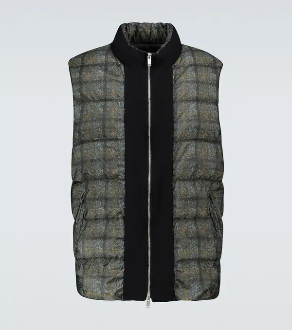 Undercover Checked Padded Vest - Multicoloured