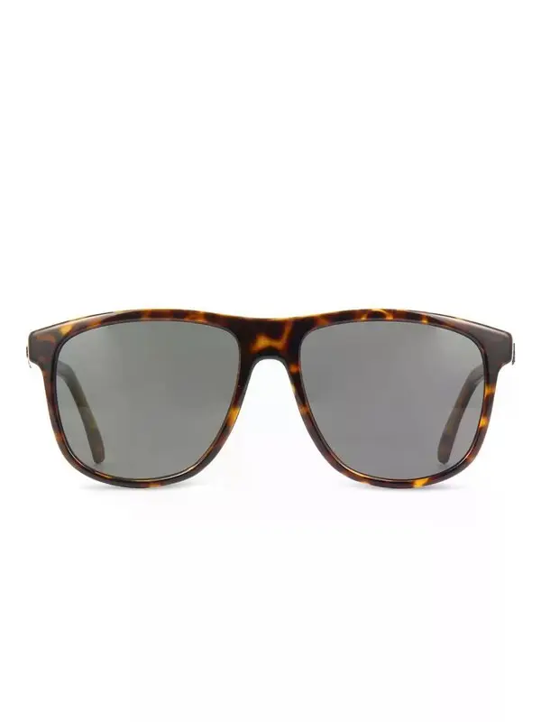 Saint Laurent Signature Soft-square Frame Sunglasses - Brown