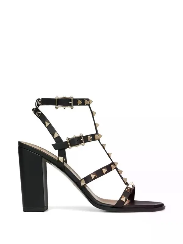 Valentino Garavani Rockstud Ankle Strap Sandals - Black
