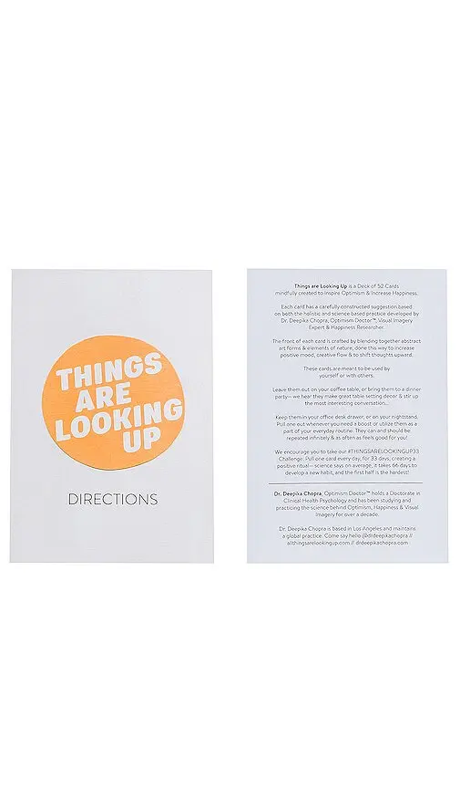 THINGS ARE LOOKING UP The Optimism Deck