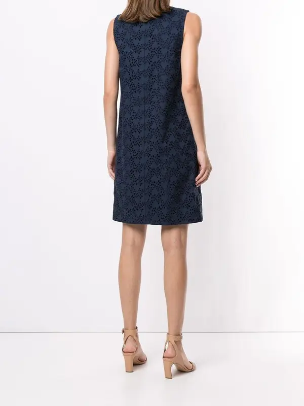 Carolina Herrera Embroidered Shift Mini Dress In Blue - 60% Off |  Editorialist