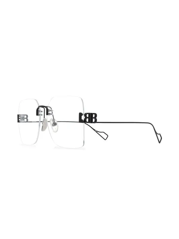 Balenciaga Bb Rimless Glasses