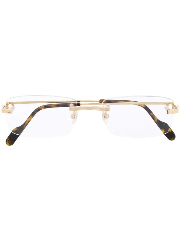 CARTIER Première De Rectangular-frame Glasses - White