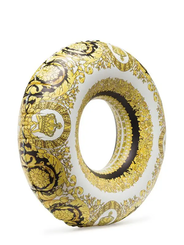 Versace Baroque-print Inflatable Ring - Yellow