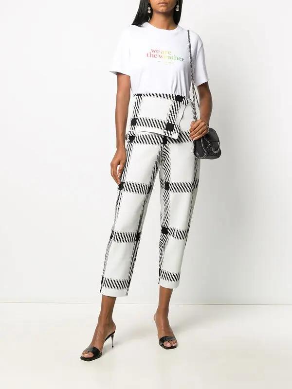 Stella McCartney Checked High-rise Trousers