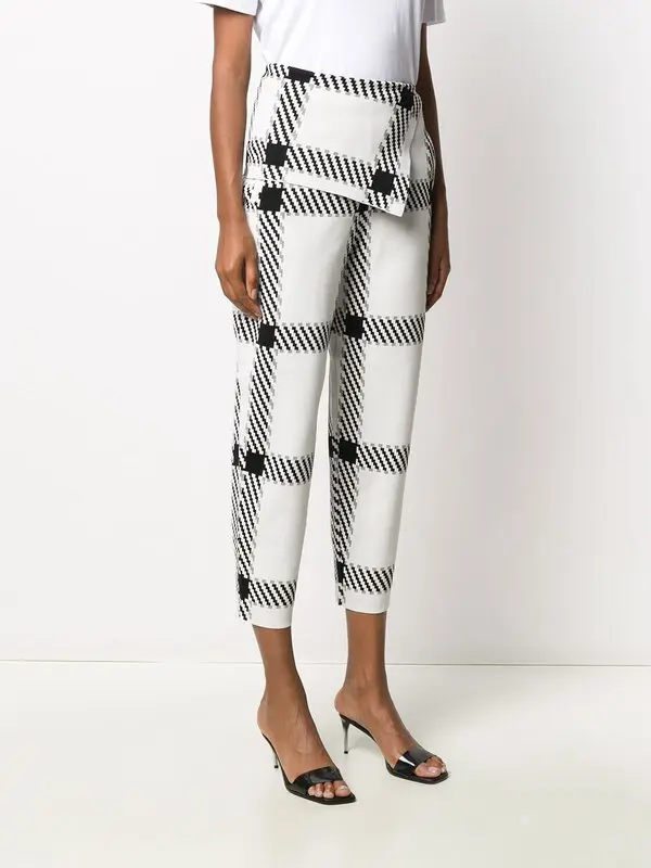 Stella McCartney Checked High-rise Trousers