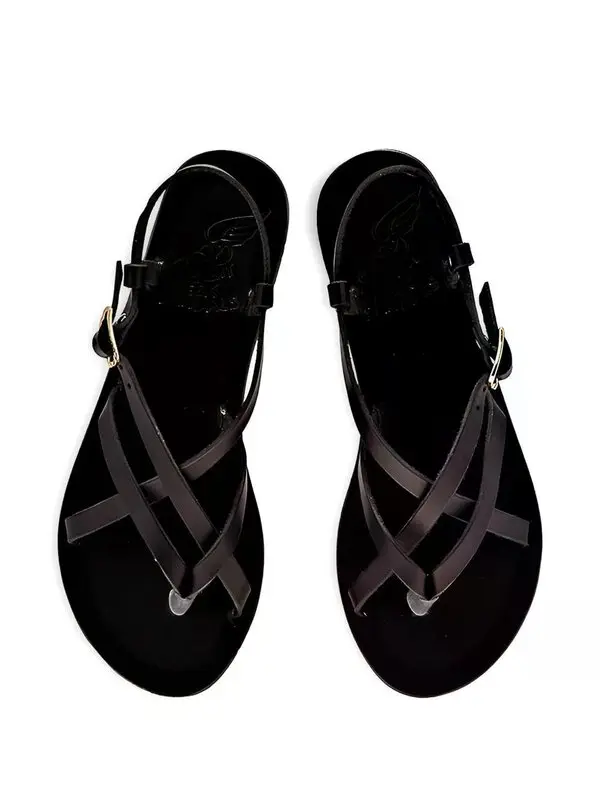 ANCIENT GREEK SANDALS Semele Flat Sandals - Black