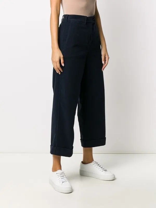 Aspesi Cropped Wide-leg Trousers