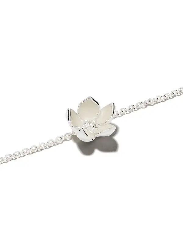SHAUN LEANE Cherry Blossom Diamond Flower Pendant Necklace