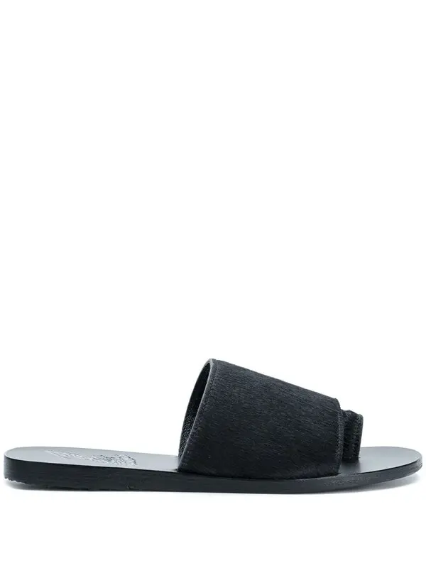 ANCIENT GREEK SANDALS Ligia Flat Sandals - Black