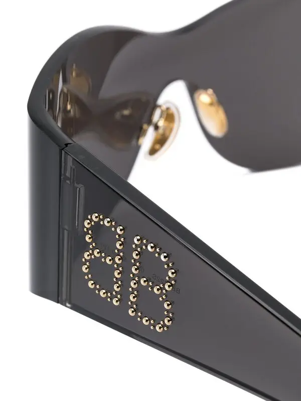 Balenciaga Bb0122s Oversized Mask Sunglasses - Black  display picture 1