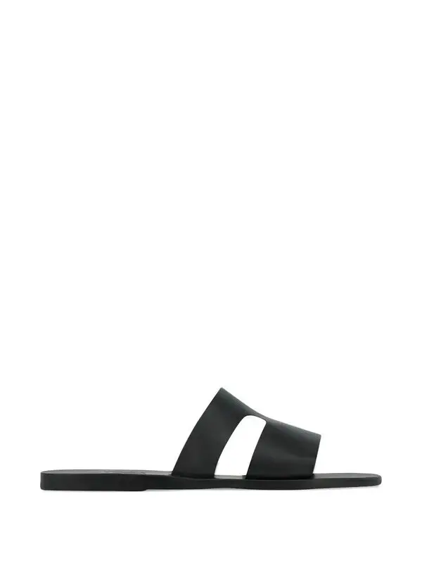ANCIENT GREEK SANDALS Leather Slip-on Sandals - Black
