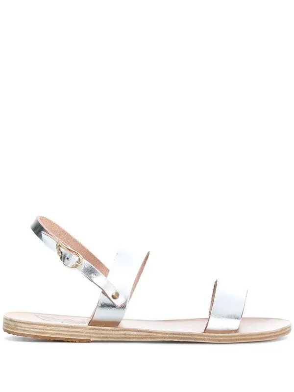 ANCIENT GREEK SANDALS Clio Flat Sandals - Metallic