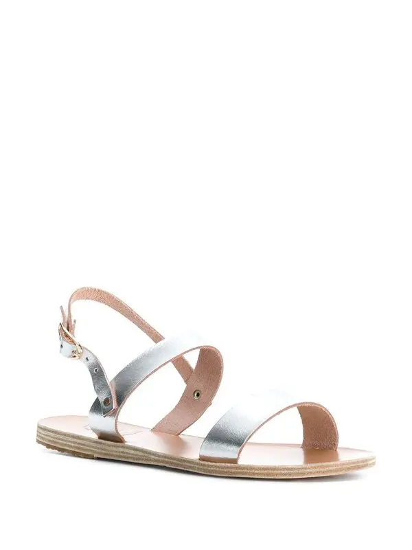 ANCIENT GREEK SANDALS Clio Flat Sandals - Metallic