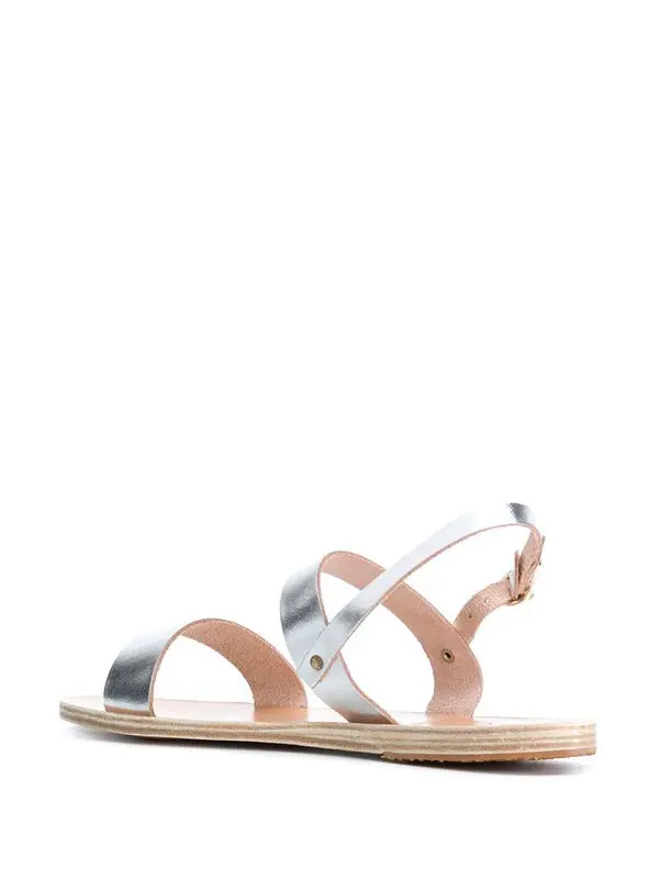 ANCIENT GREEK SANDALS Clio Flat Sandals - Metallic