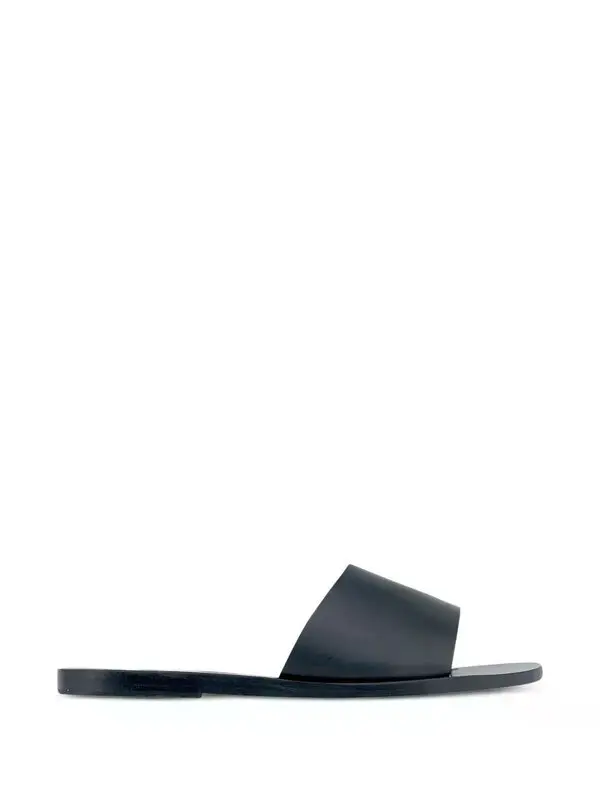 ANCIENT GREEK SANDALS Taygete Flat Sandals - Black