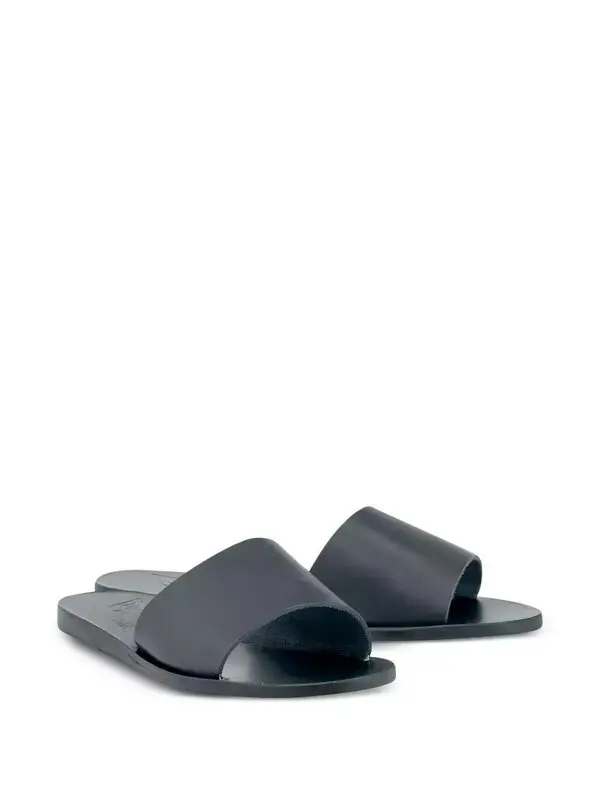 ANCIENT GREEK SANDALS Taygete Flat Sandals - Black