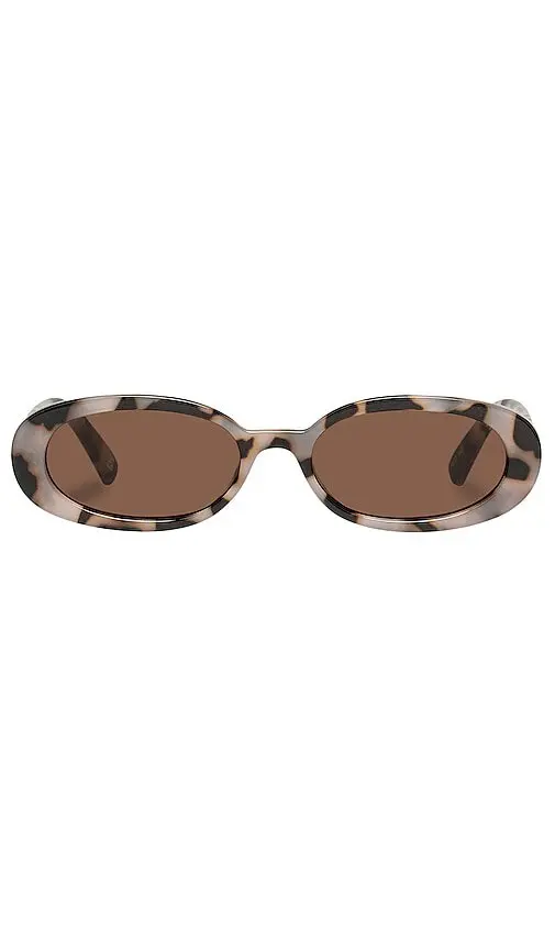 Le Specs Outta Love Sunglasses - Cookie Tort & Smokey Brown Mono