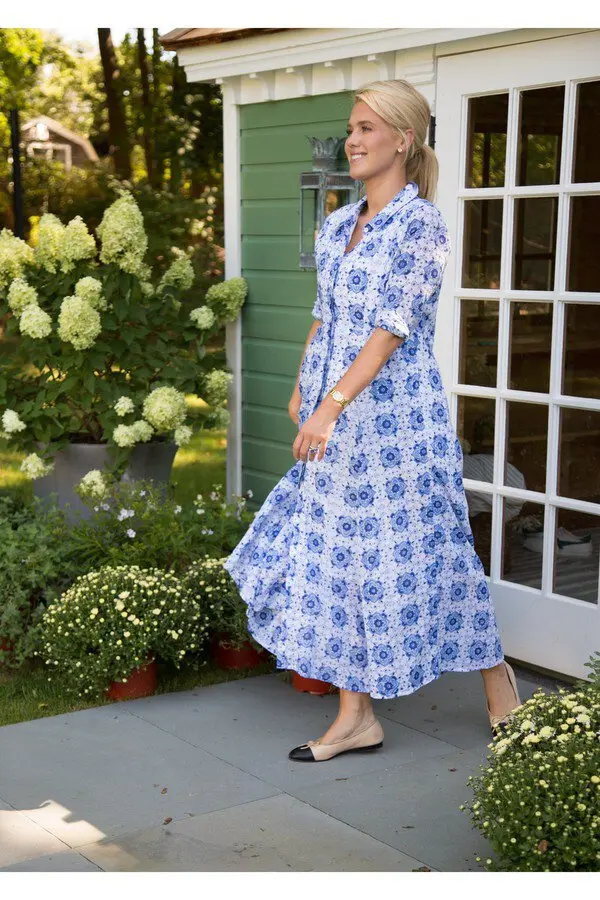 Julia Amory The Shirt Dress China - Blue | Editorialist