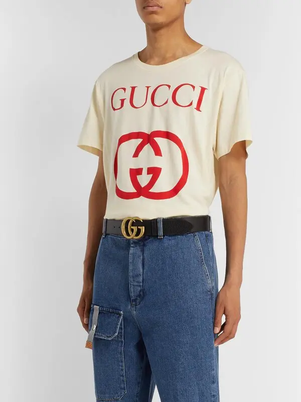 Gucci 4cm Full-grain Leather Belt