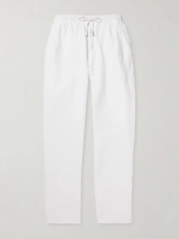 Vilebrequin Pacha Wide-leg Linen Trousers - White