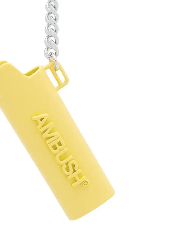 AMBUSH Logo Charm Keyring - Yellow