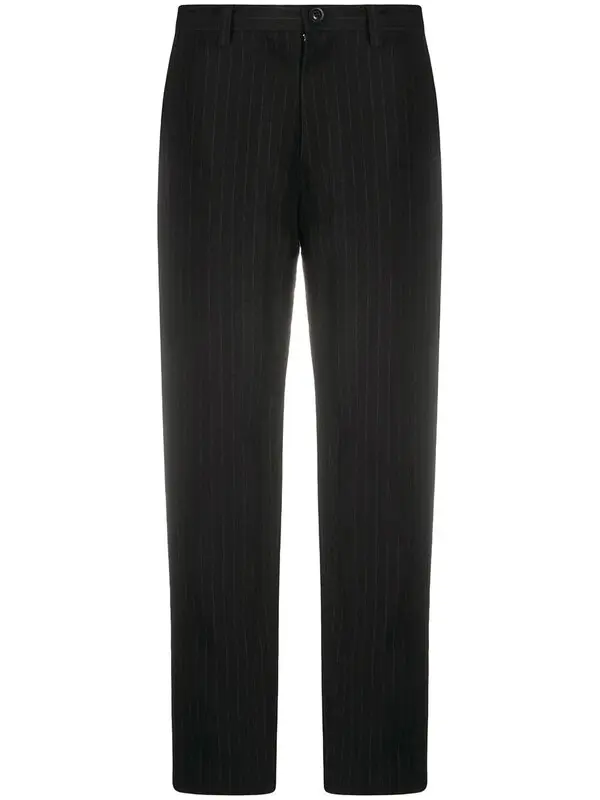 Y’s Wool Pinstripe Straight Leg Trousers