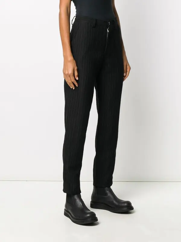 Y’s Wool Pinstripe Straight Leg Trousers
