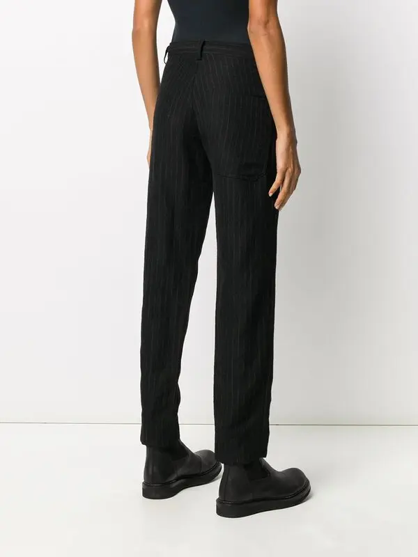 Y’s Wool Pinstripe Straight Leg Trousers