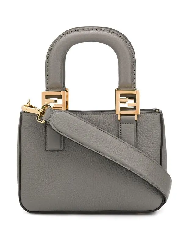 Fendi Mini Ff Motif Tote - Grey