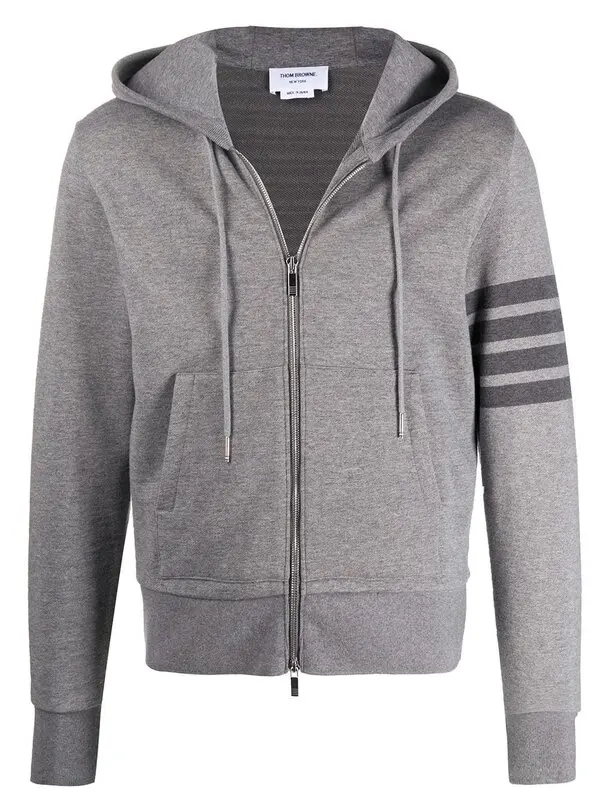 Thom Browne 4-bar Zip-up Hoodie