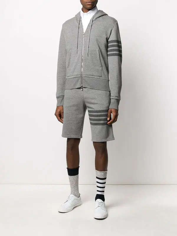 Thom Browne 4-bar Zip-up Hoodie