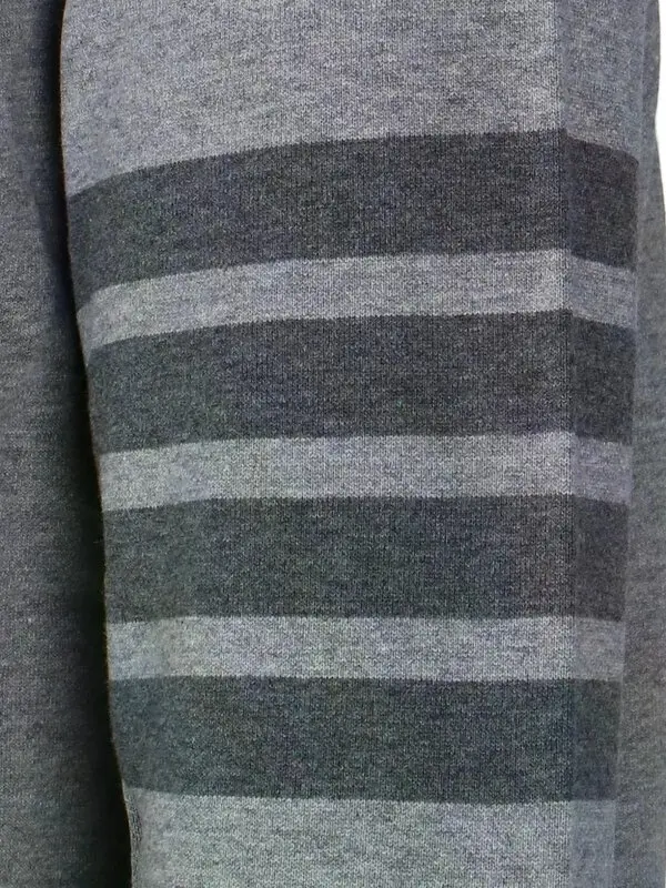 Thom Browne 4-bar Stripe Zip-up Hoodie - Grey