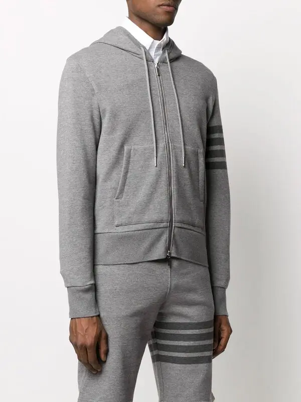 Thom Browne 4-bar Zip-up Hoodie