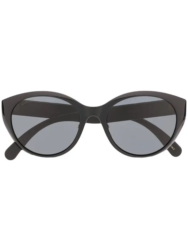 Gucci Chevron-detail Sunglasses - Black